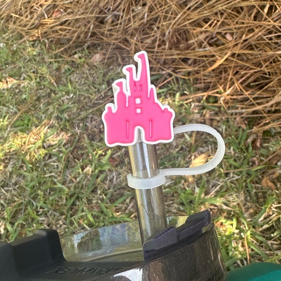 Accessories | Disney Castle Pink Stanley Straw Topper | Poshmark